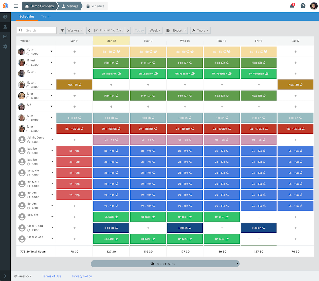 Employee Time Attendance Software | Fareclock